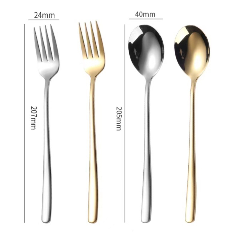 6pcs/12pcs Korean Cutlery Korean Style Flatware Stainless Steel Dining ...