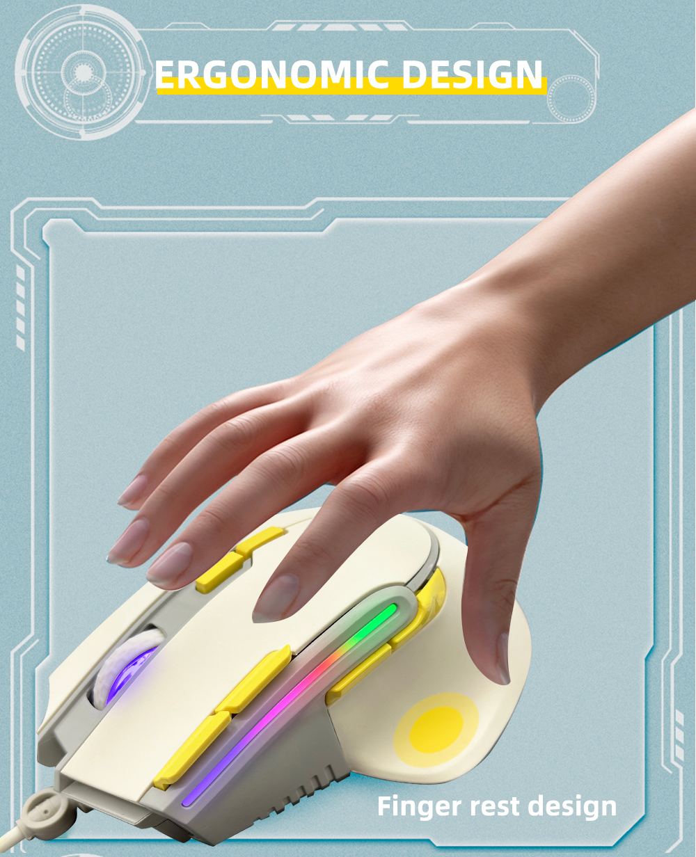 Zeus M-77 eSports Wired RGB Gaming Mouse 2 Colors RGB Mouse Basic Mouse ...