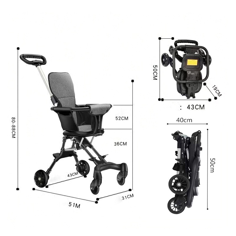 Foldable Stroller for baby Two Way lightweight Baby Stroller Toddler ...