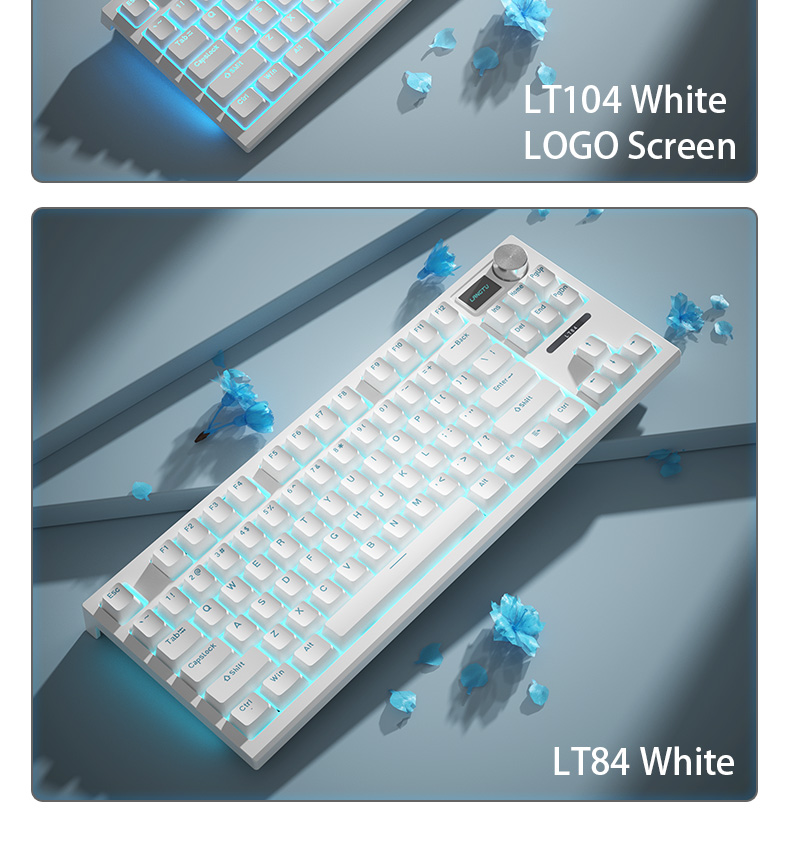LANGTU LT104 Logo Screen 5Pin HotSwappable Knob volume control White ...