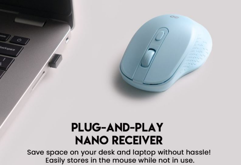 Fantech GO W606 Wireless Office Mouse Plug and Play Connectivity With Ergonomic Grip | Shopee ...
