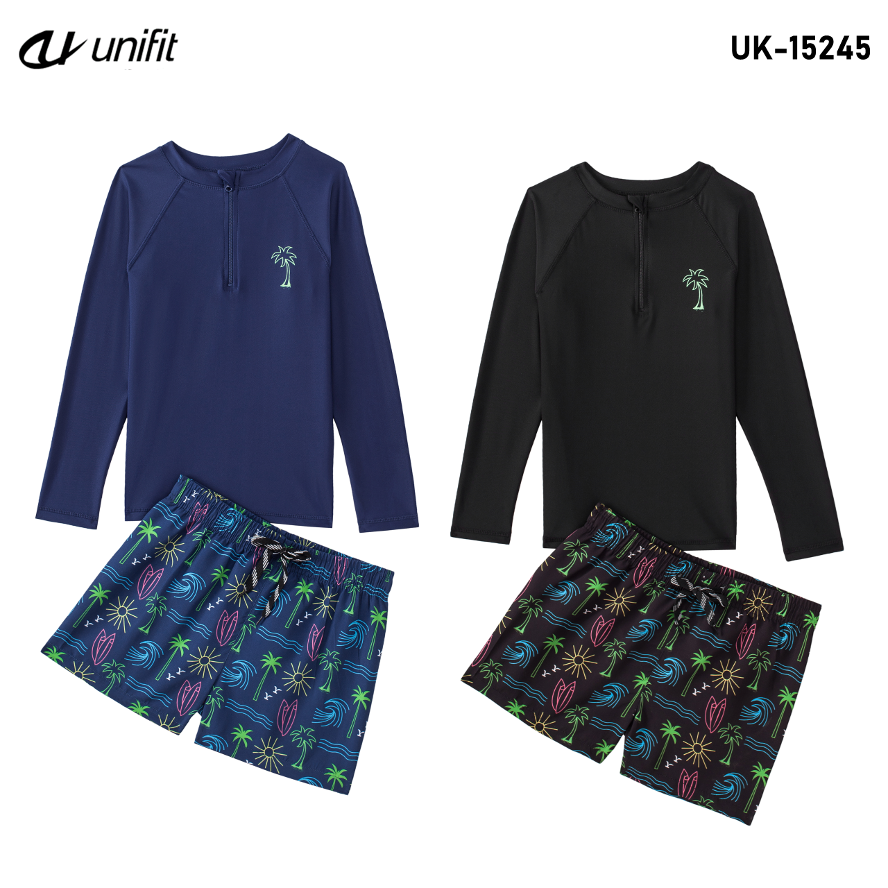 UNIFIT Kids Rush Guard Terno Swimming Attire Boys UK-15245 | Shopee ...