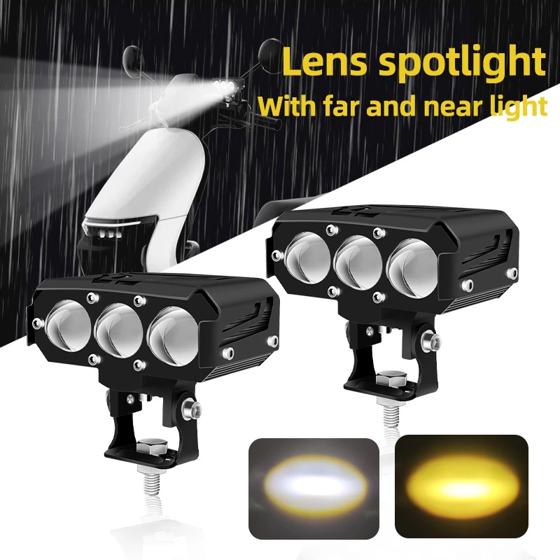 Tri-Star Mini Driving Lights Led White+Yellow Waterproof Super Bright ...