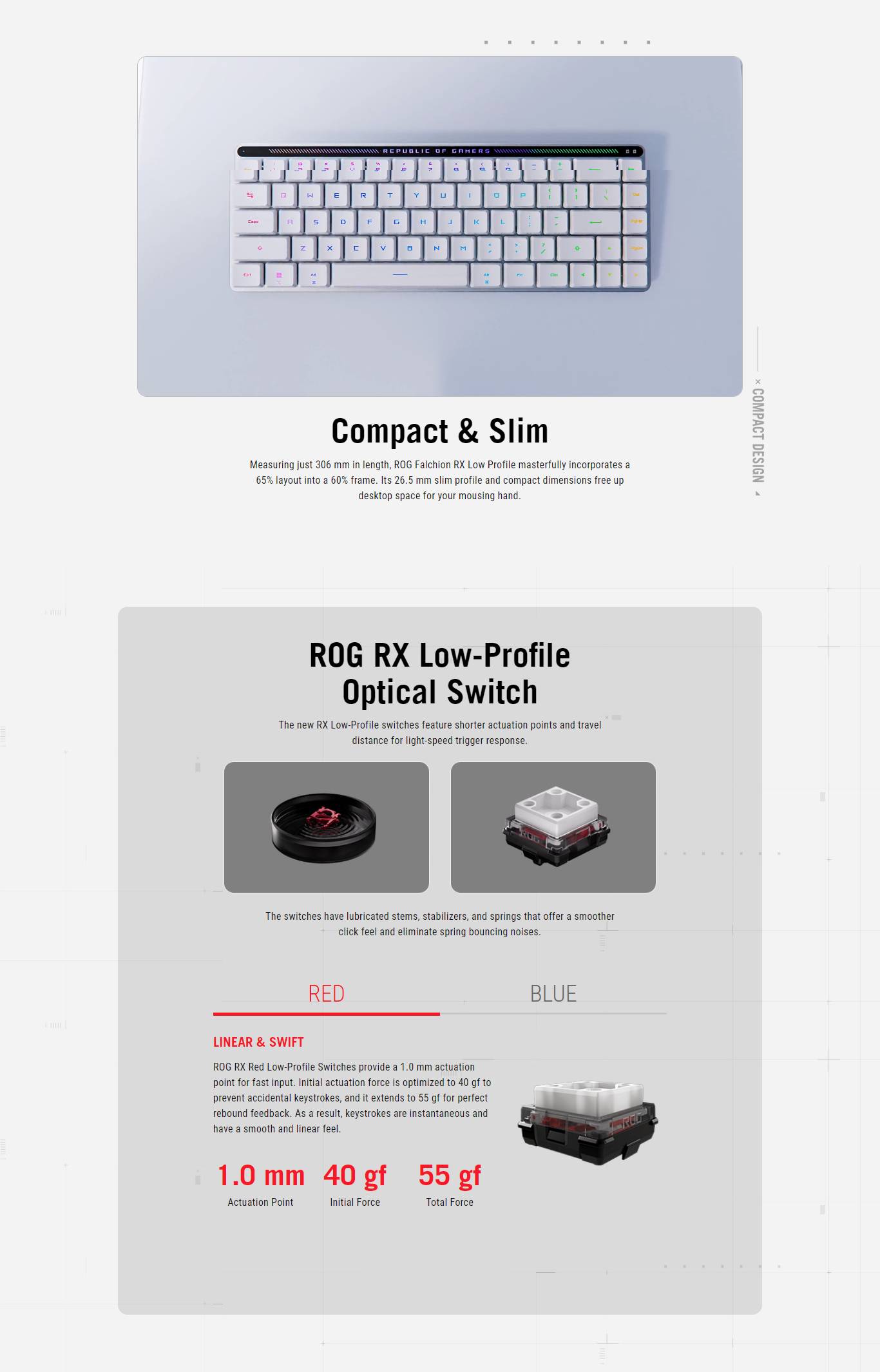 Asus ROG Falchion M603 RX Low Profile Aura Sync Mechanical Wireless Gaming Keyboard | Shopee ...