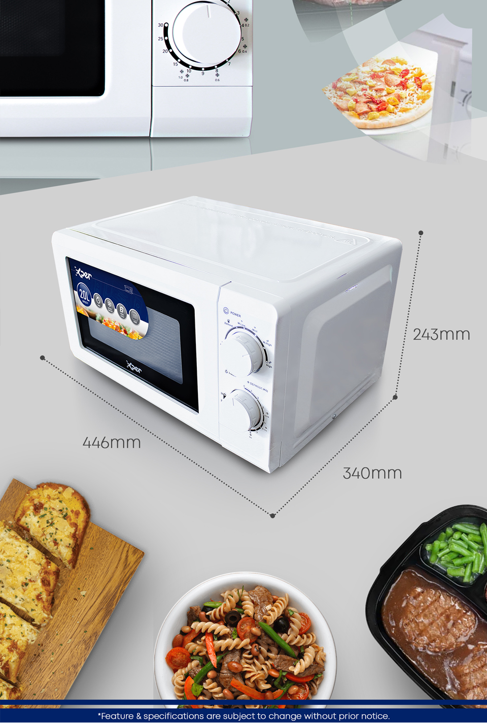 XPER Microwave Oven EXMW-20L23W 20Liters White | Shopee Philippines