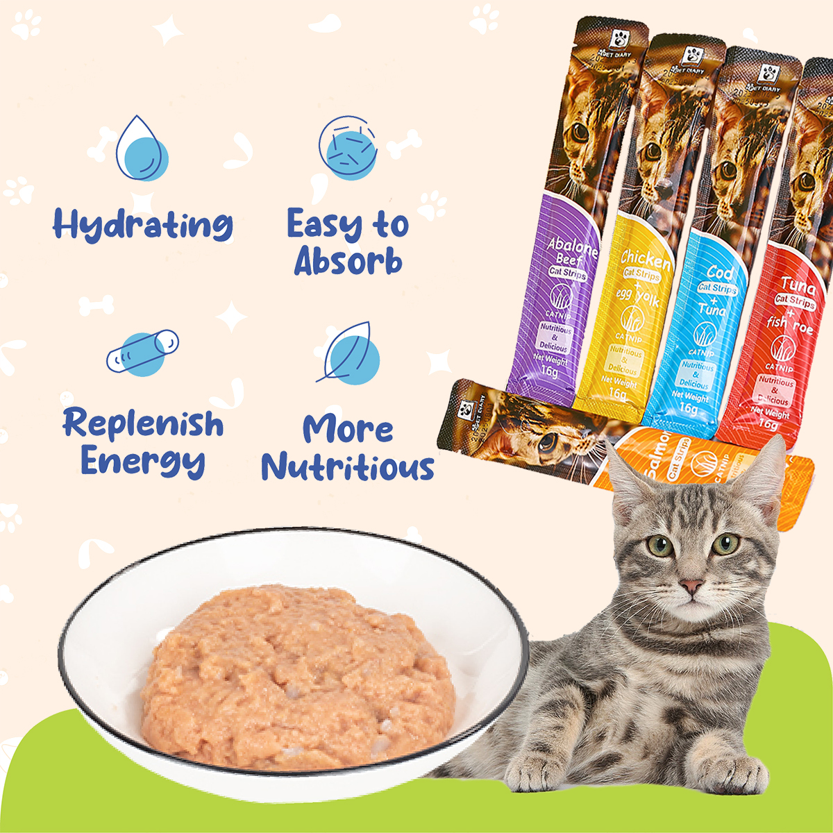 【150PCS】16g Cat Treats Cat Snacks Cat Kitten Snacks Cat Treats Fresh ...