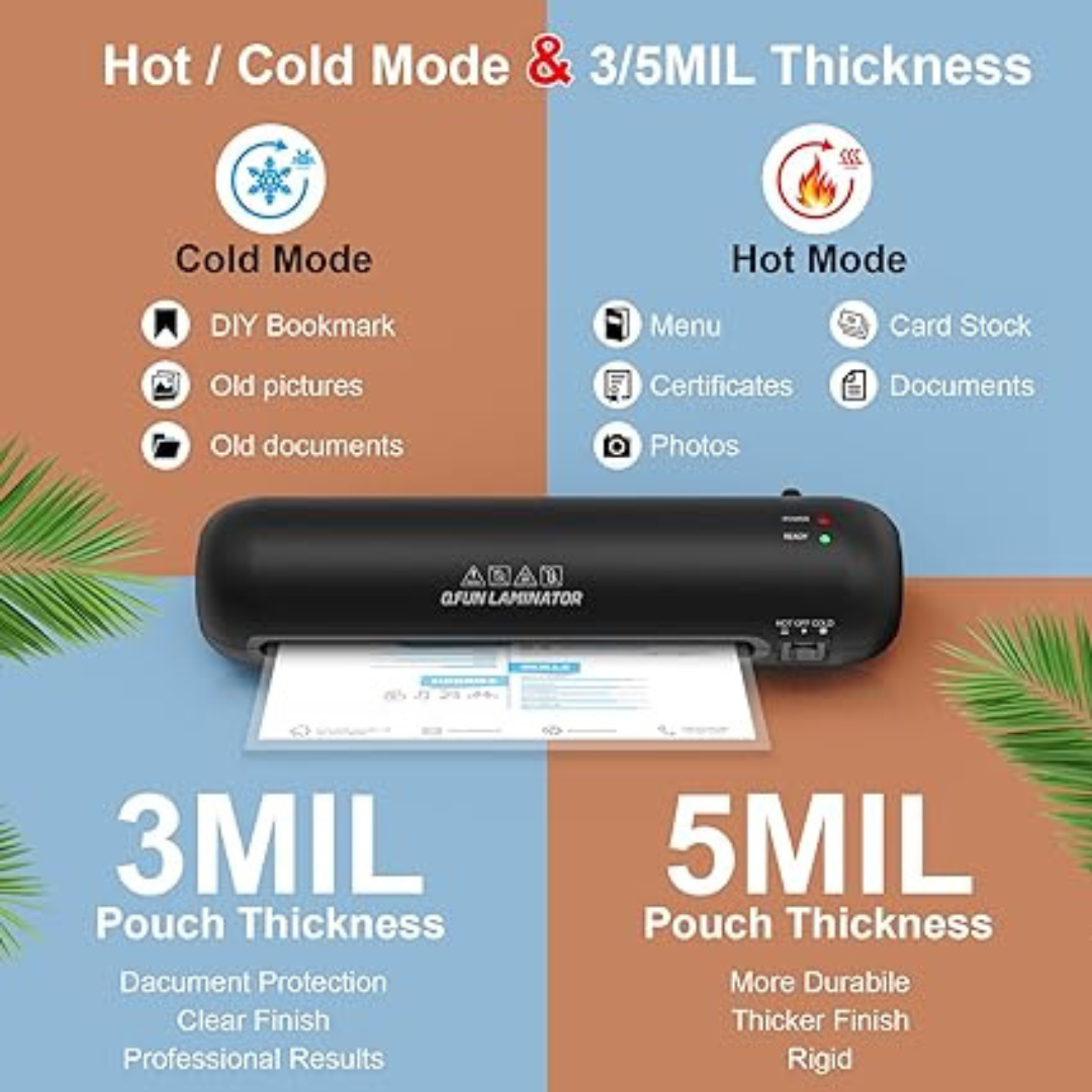 OFFICOM 5in1 Laminator SL280 Laminating Machine (HOT/COLD) w Puncher ...