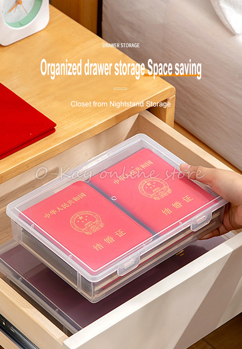 Document Storage Box Dustproof Plastic Paper Moisture-proof Wear ...