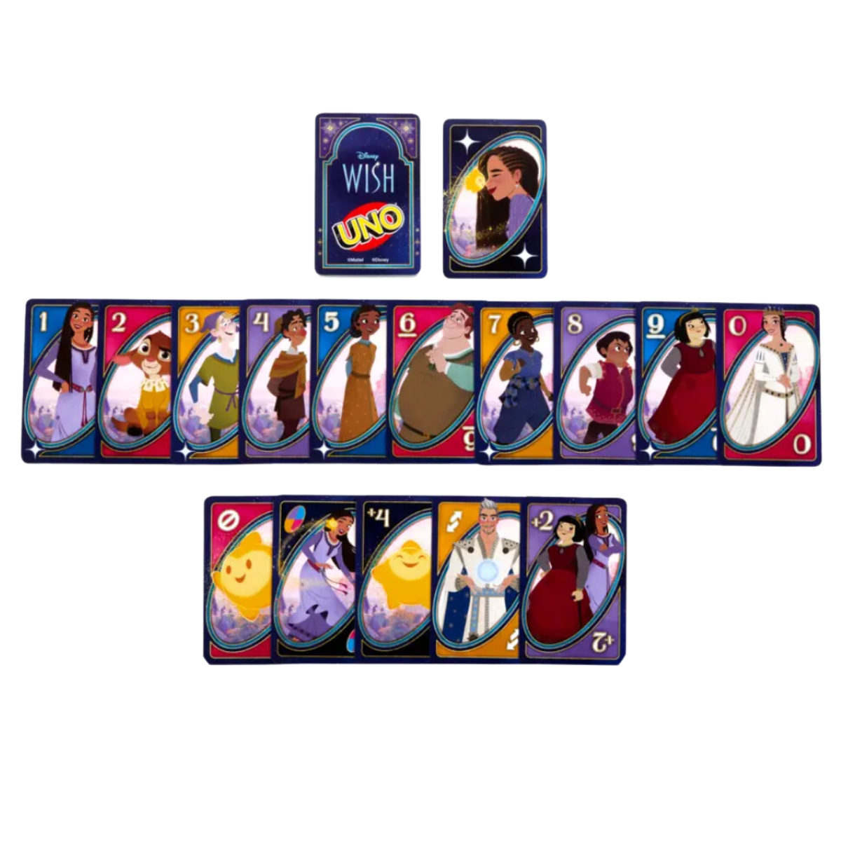 Mattel Games UNO Disney Wish Card Game for Kids, Adults & Game Night ...