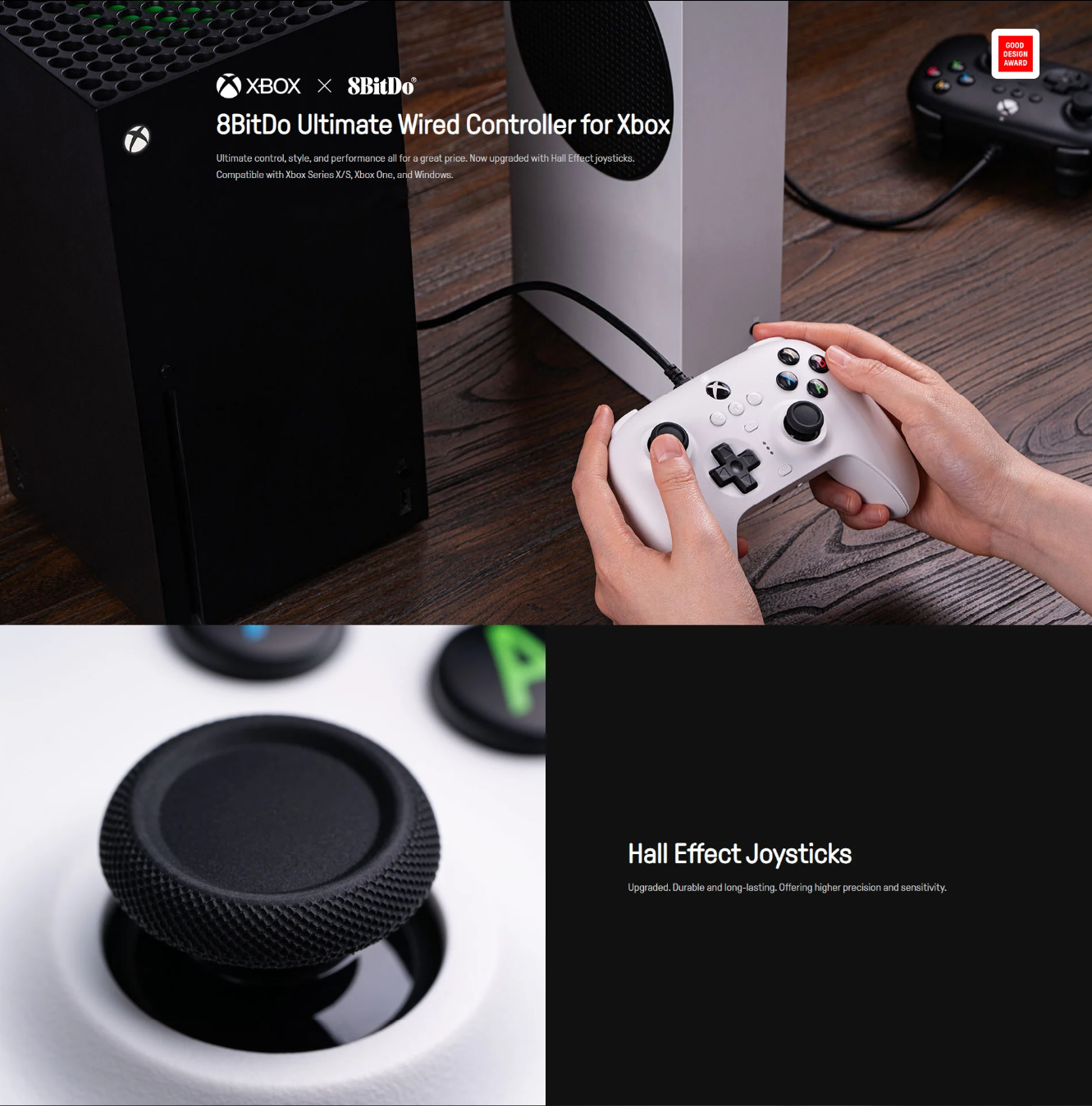 8bitdo Ultimate Wired Controller Hall Edition For (Xbox Series s/x ...