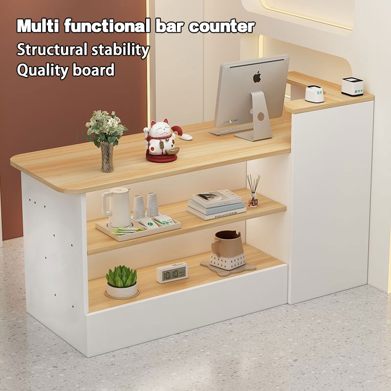 Modern cash register, convenience store front desk, reception desk ...