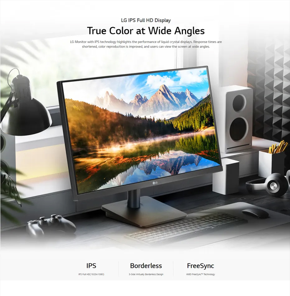 LG 27" Monitor 27MR400-B Full HD 1920x1080 100Hz 5ms Response Time AMD ...