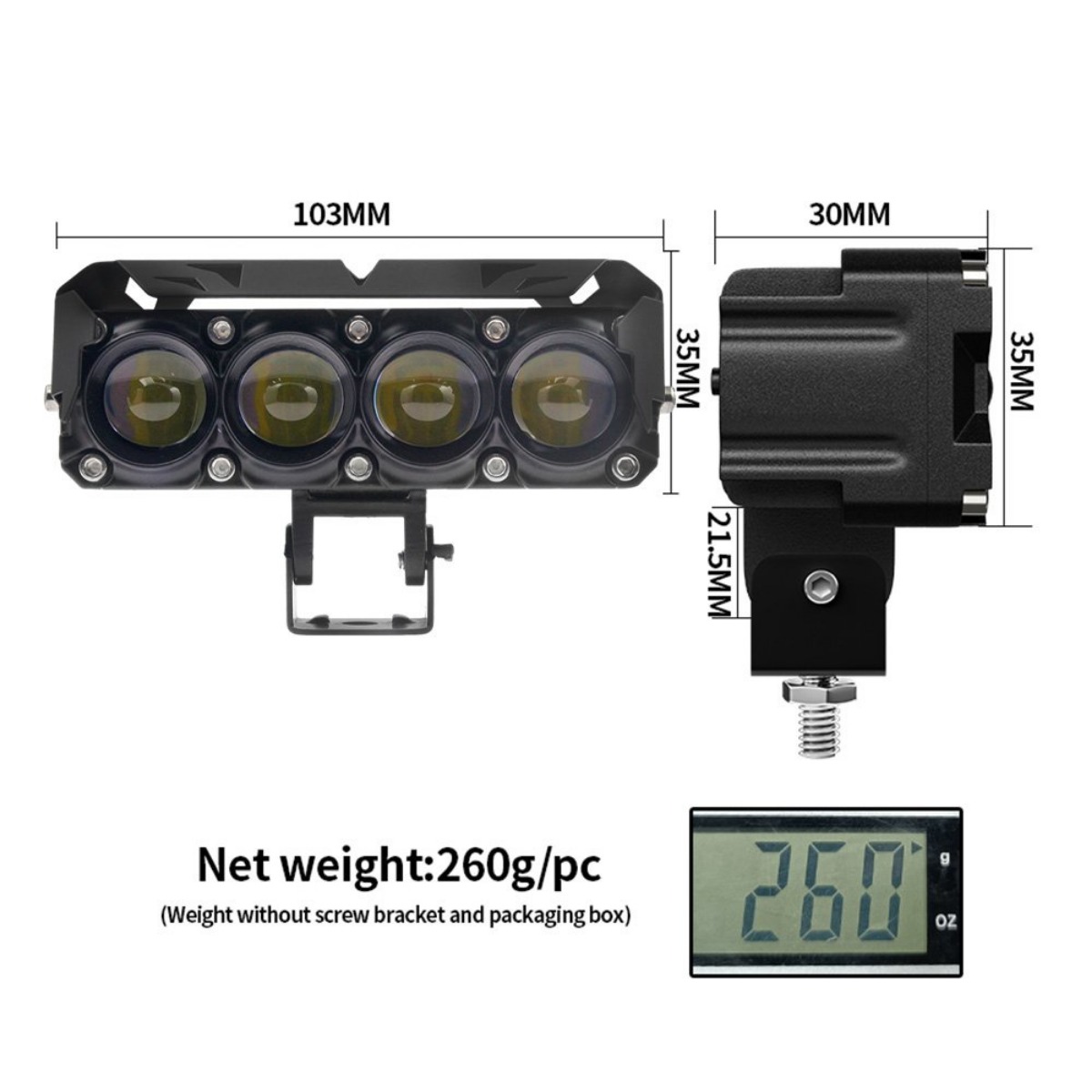 2PCS 4-bulb Laser Shooting Lights mini driving light Full Set Projector ...