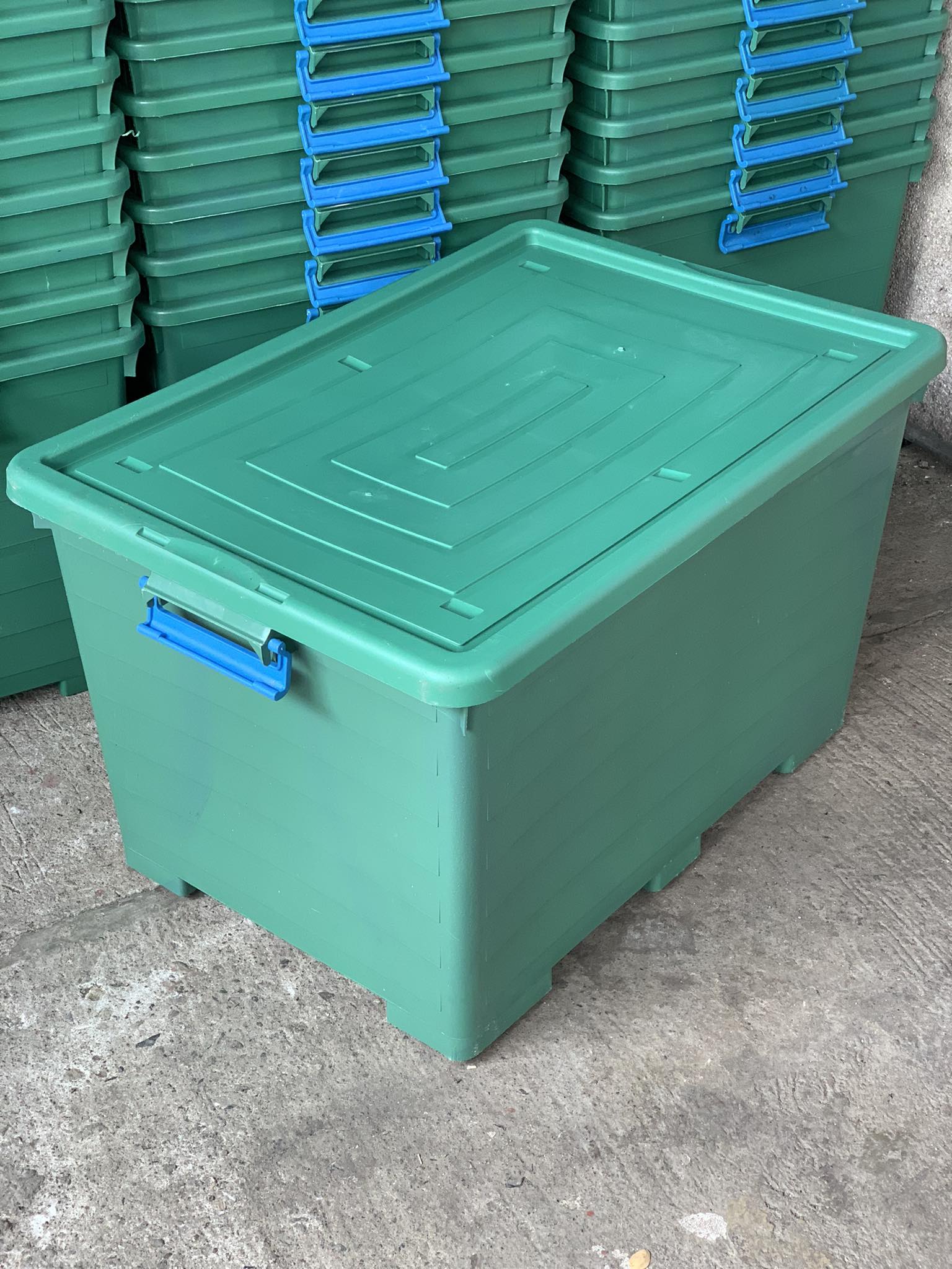 160 LITERS Heavy Duty Storage Box #056 big boxes WITH COVER AND SIDE ...