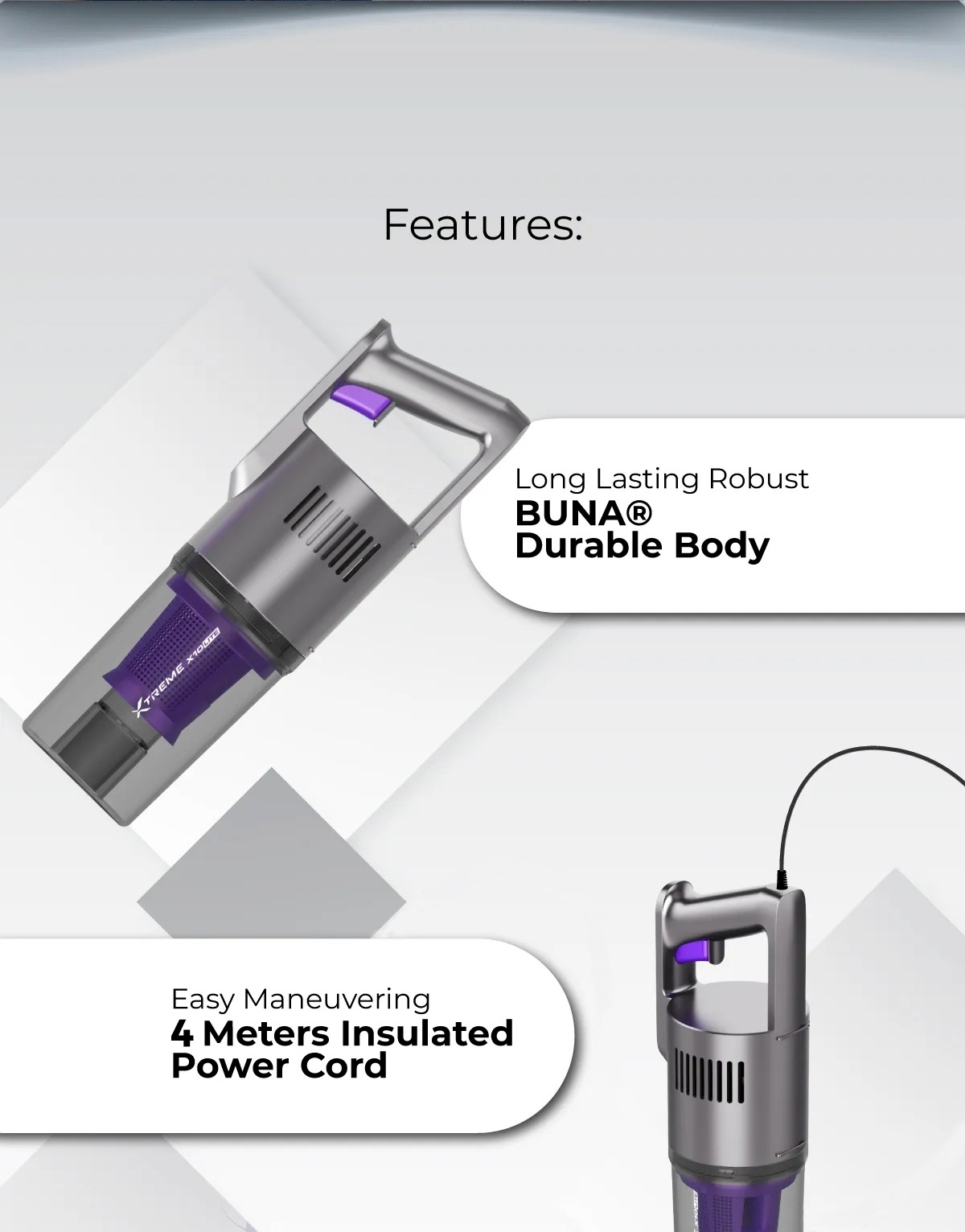 PerySmith X10Lite 4in1 Handheld Vacuum Cleaner Portable and Lightweight ...