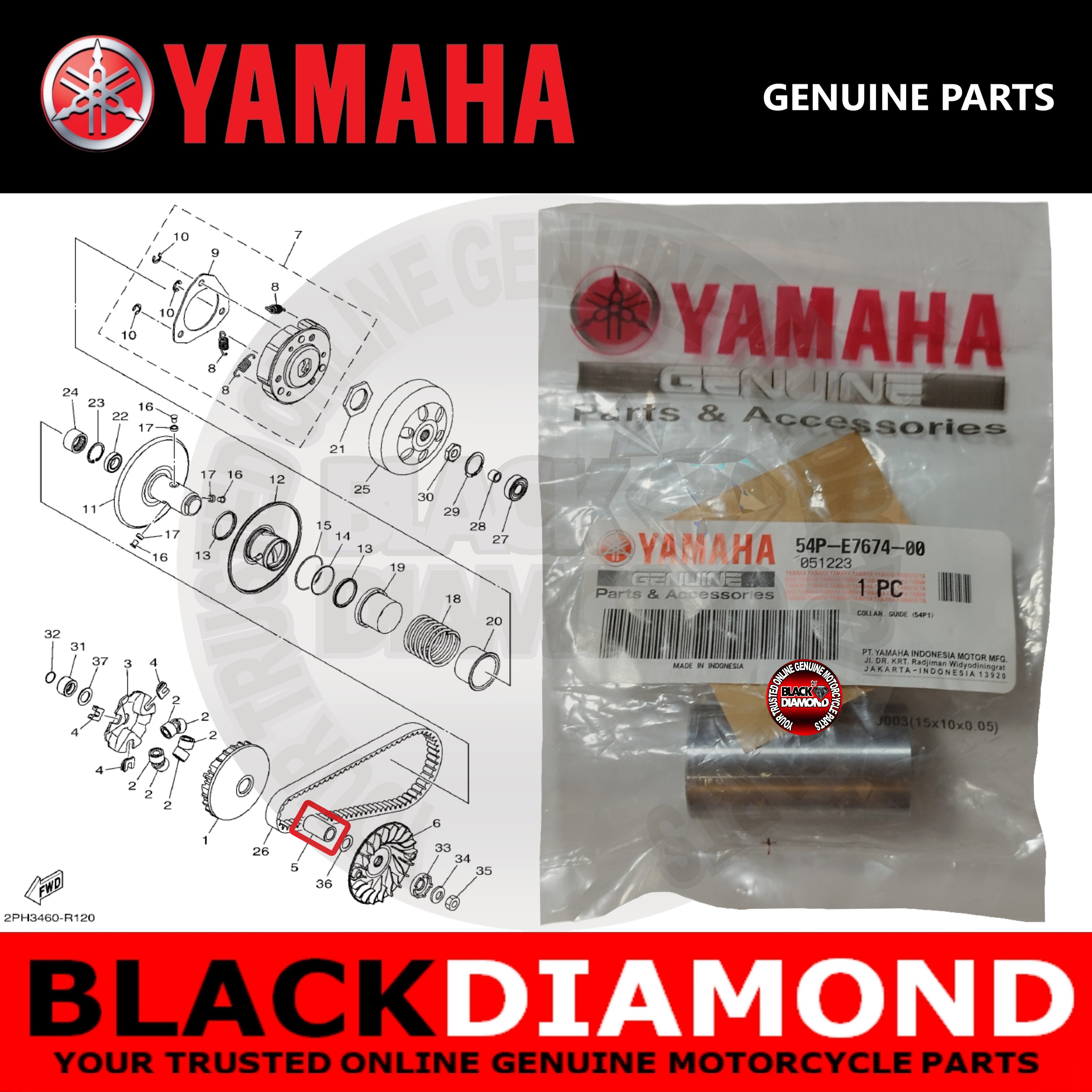 JOEY - ORIGINAL YAMAHA MIO i 125 | MIO GEAR 125 | COLLAR, GUIDE | PART ...
