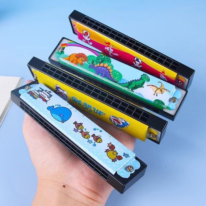 16 Holes Key Metal Harmonica Cartoon for Kids Musical Instrument ...