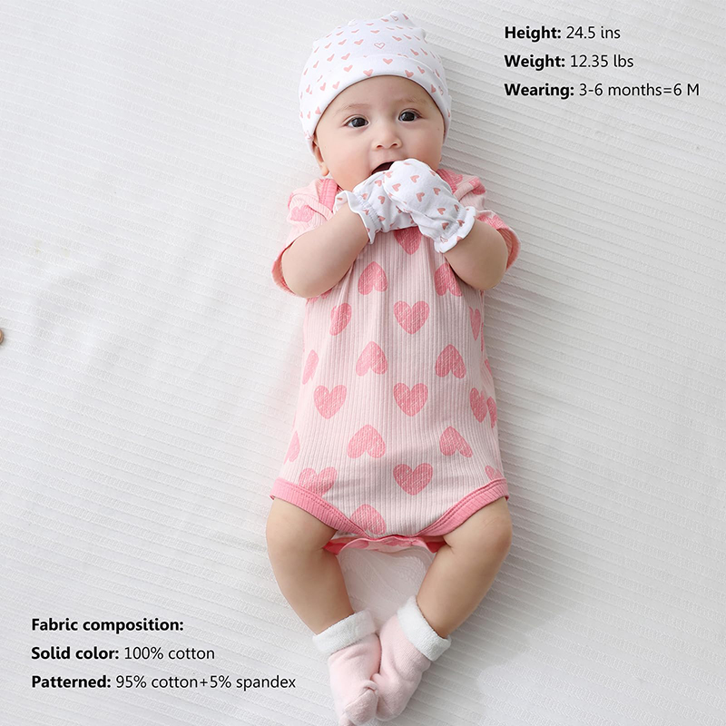 5pcs Onesies for Baby Boy Girl Overall for Baby Cotton Romper Bodysuit ...