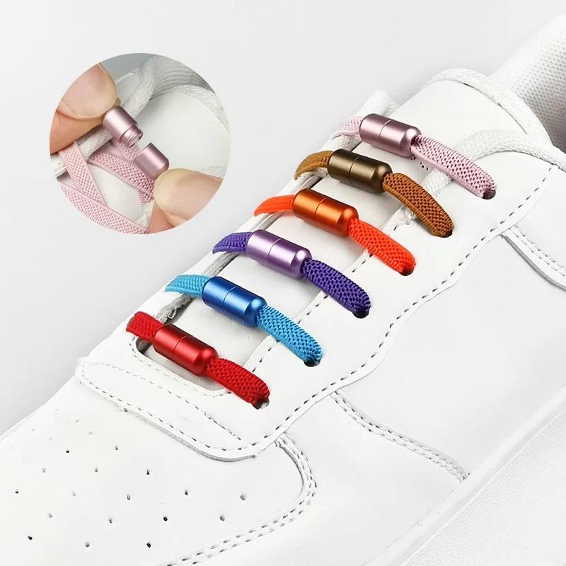 Elastic No Tie Shoe Laces Buckle Lock Stretch Tieless Shoelaces for ...