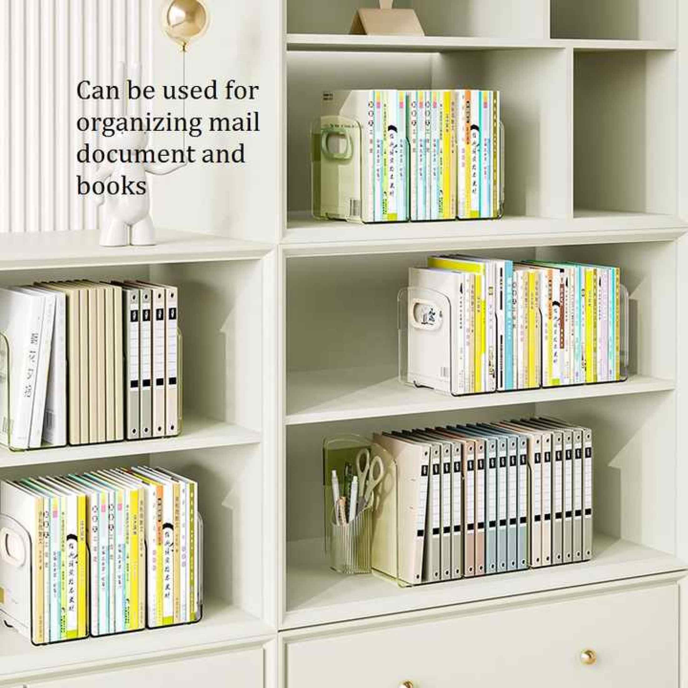 Transparent Book Organizer Acrylicdesktop bookshelf storage box office ...