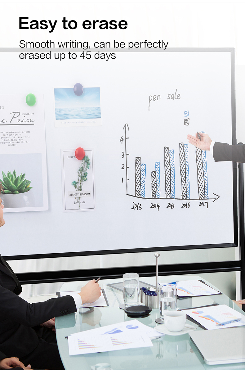 Deli 2 Side Magnetic White Board with Stand Magnetic Whiteboard Set ...