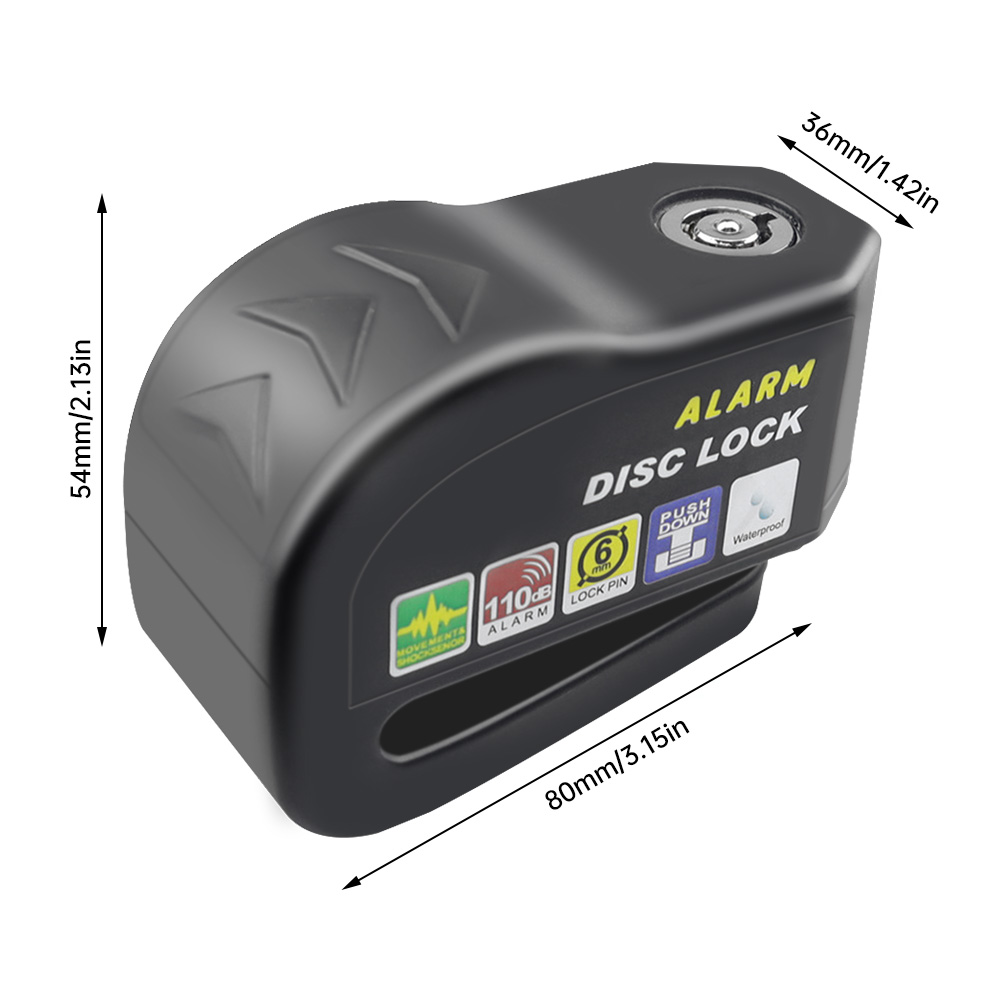 Motorcycle Alarm Lock Motorbike Anti-theft Lock Wheel Disc Brake ...