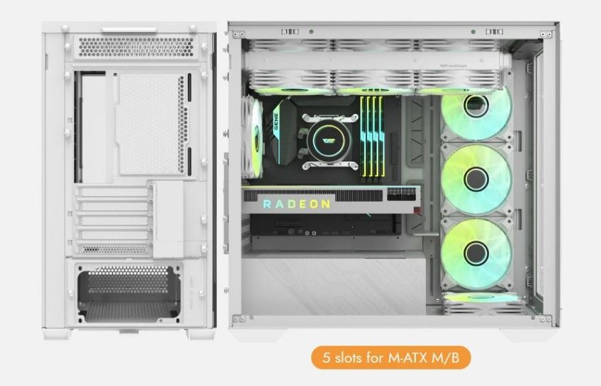 Darkflash DLX4000 Mesh Selection PC Case m-ATX + 4 Fans aRGB ...