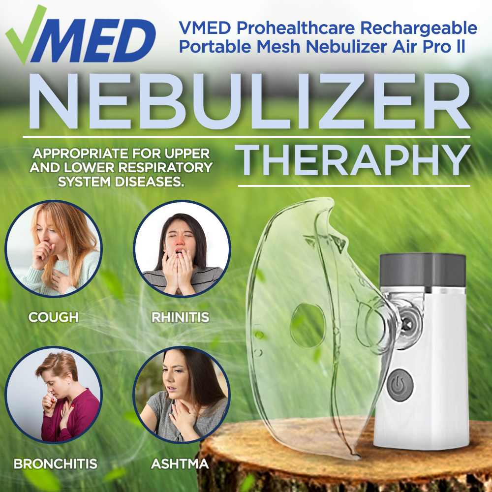 Vmed Prohealthcare Rechargeable Portable Handheld Mesh Nebulizer Air ...
