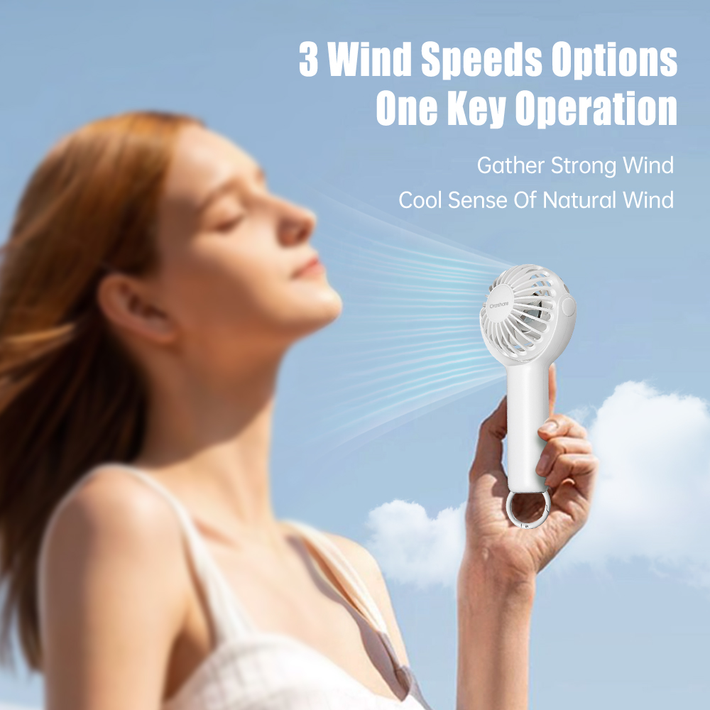 Orashare HF02Pro Mini Fan Rechargeable 1200mAh Battery 360° Rotatable ...