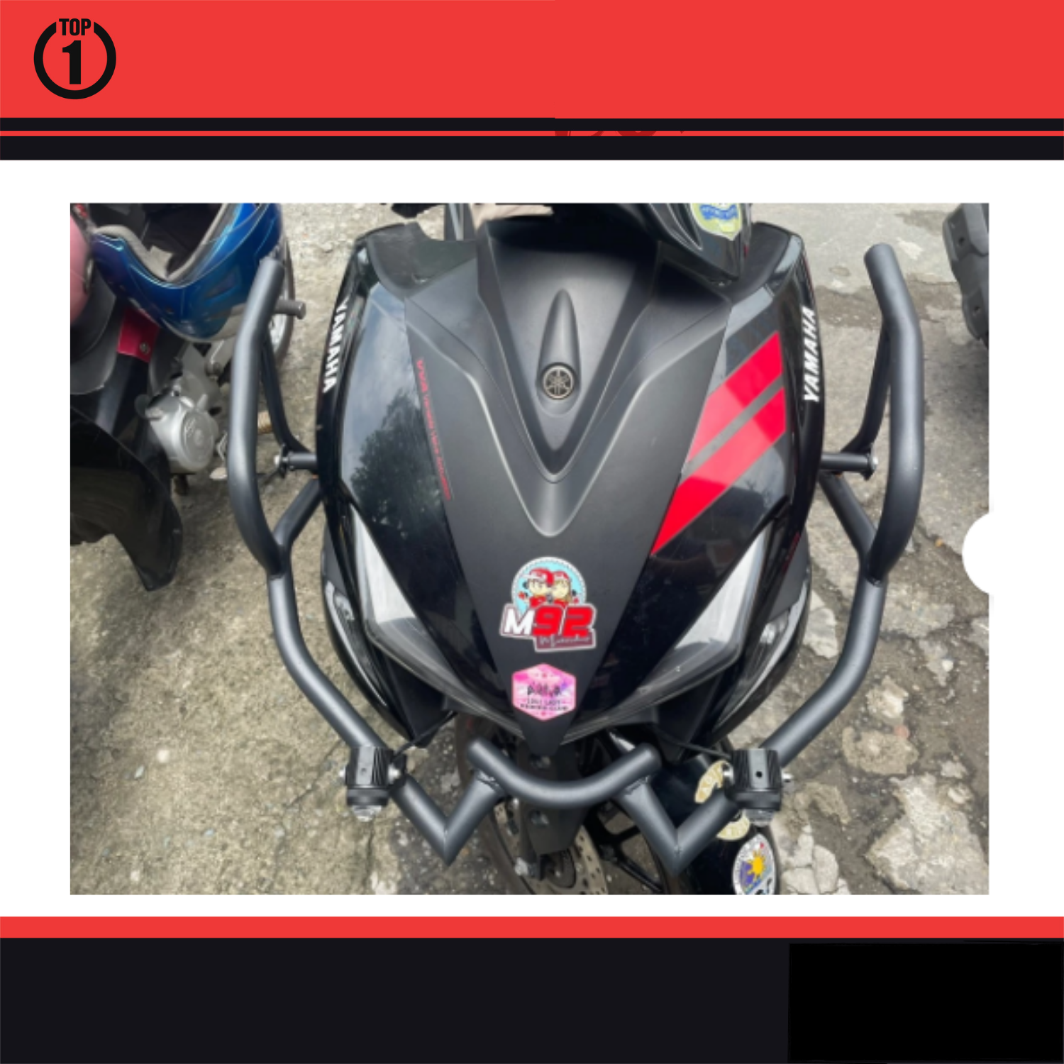 Top1 Motors 1 set Alloy Crash Guard Aerox v1 Pure Stainless Bumper ...