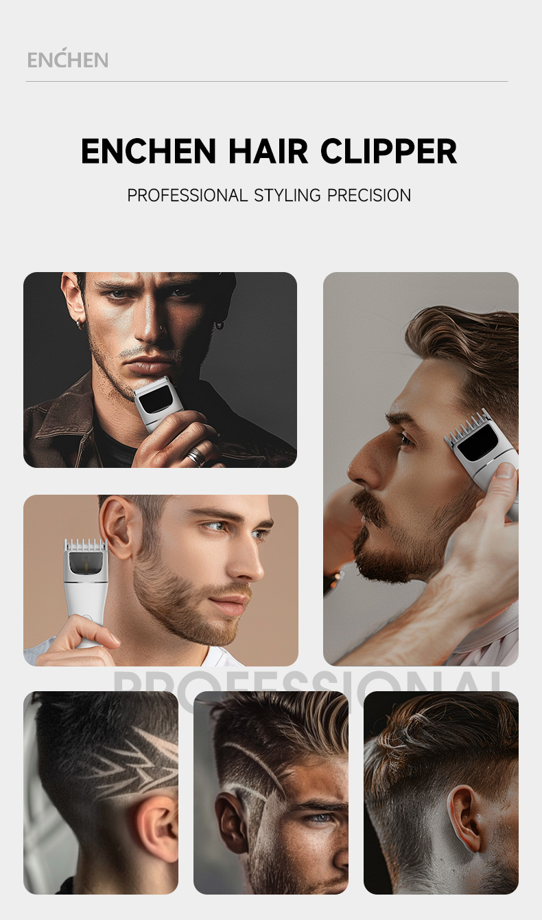 ENCHEN Hair Trimmer Boost Electric Hair Clipper Cordless Professional ...