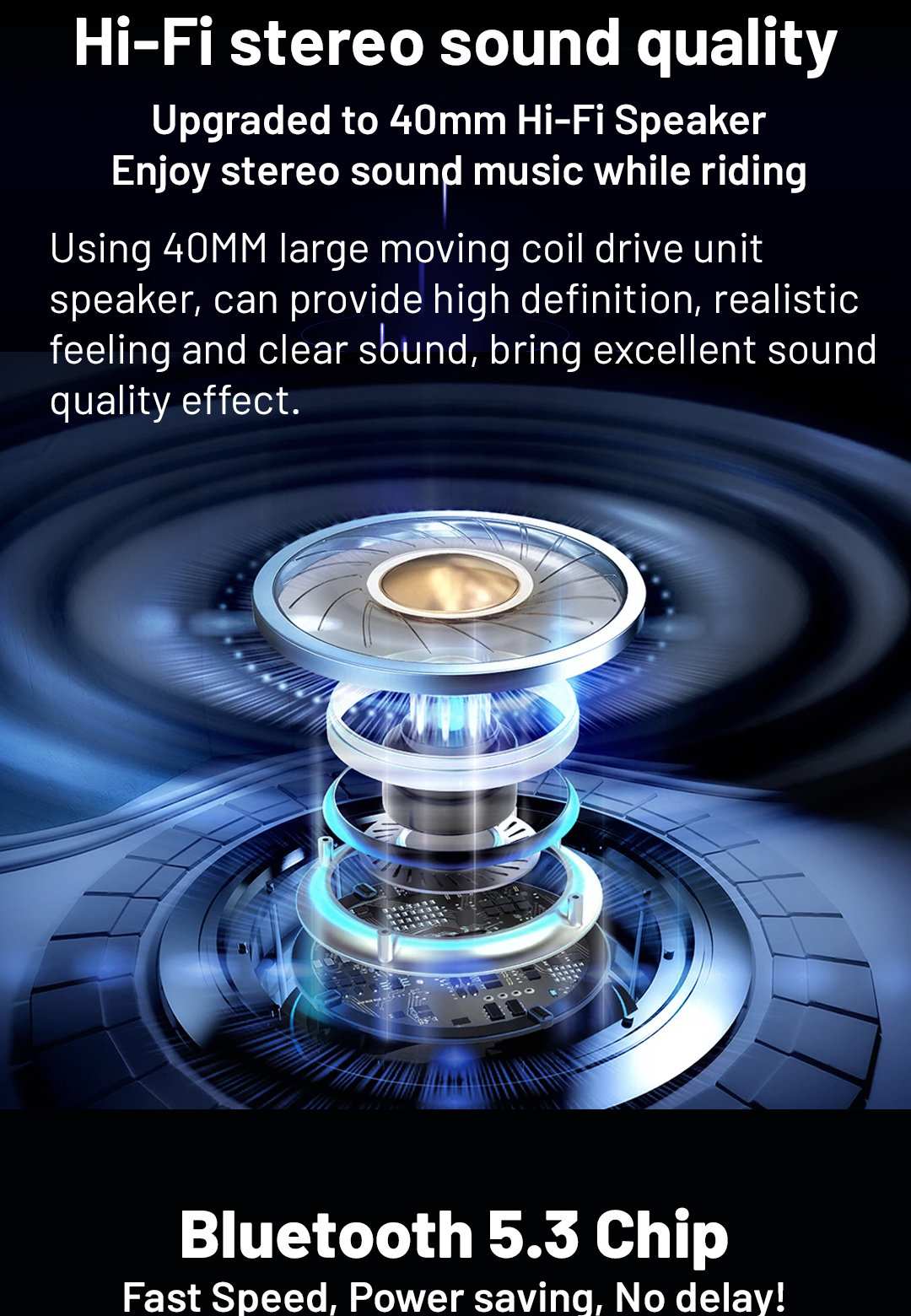 GILLE GP2 Bluetooth 5.3 2-Way Intercom For Motorcycle Helmet HIFI Sound ...