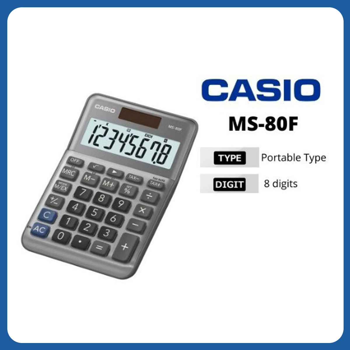 Casio MS-80F |The Standard for Business | OFFICE | Calculators ...