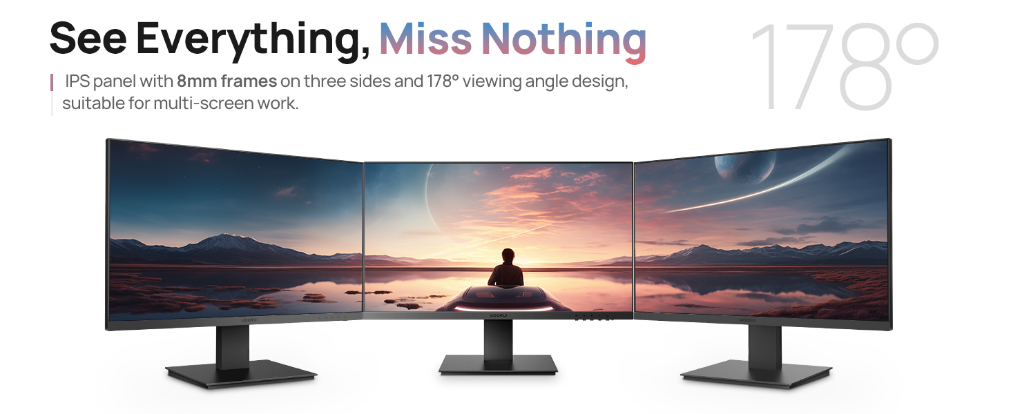 KOORUI N07 (Powered by HKC) 4K 27" 3840 X 2160 UHD, IPS with VESA, HDR10, 90% DCI-P3 Gaming ...