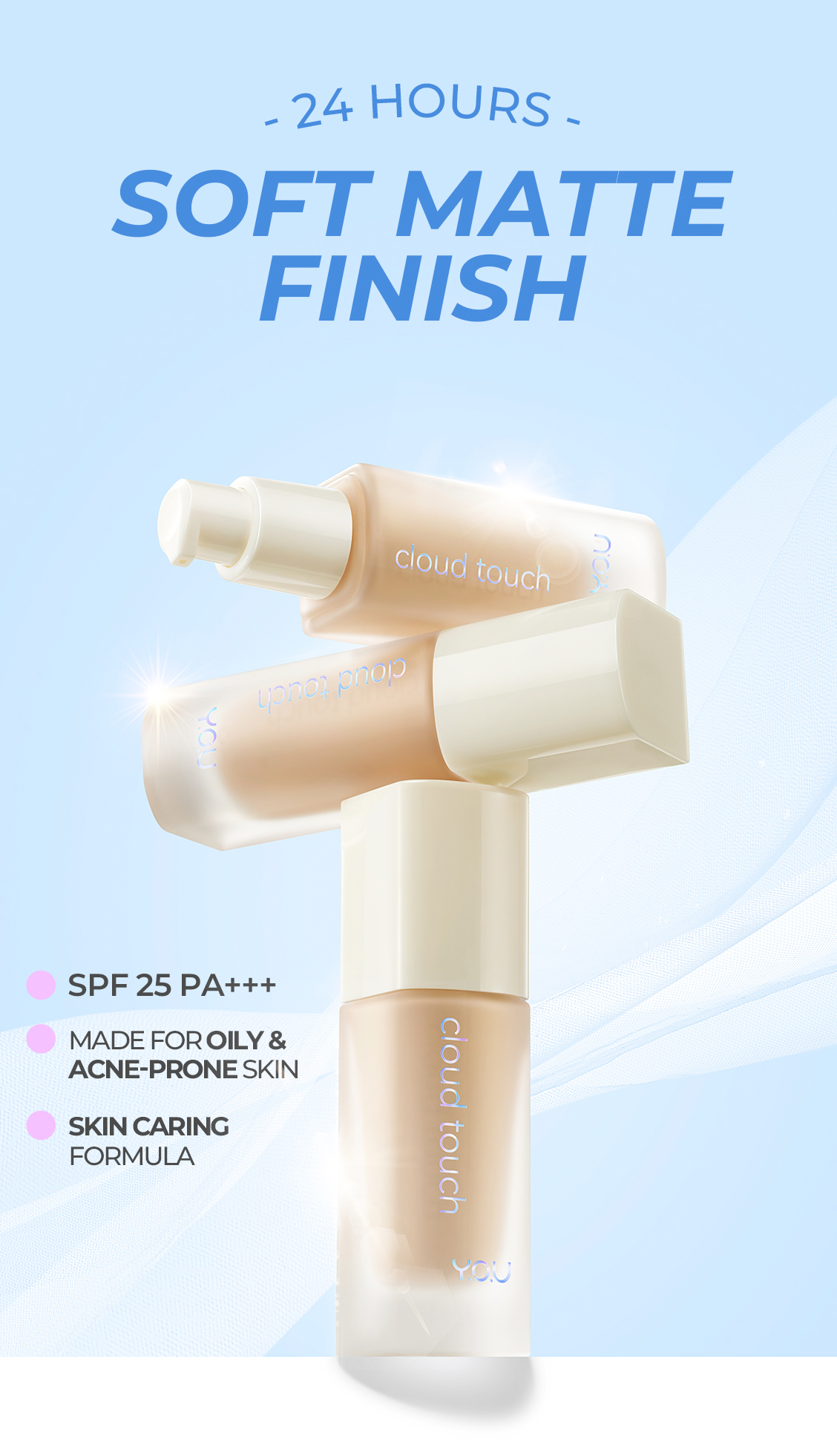 Y.O.U Flawless Base 2 in 1 Bundle | CT Skin Tint + Lock Mist | 24H Oil ...