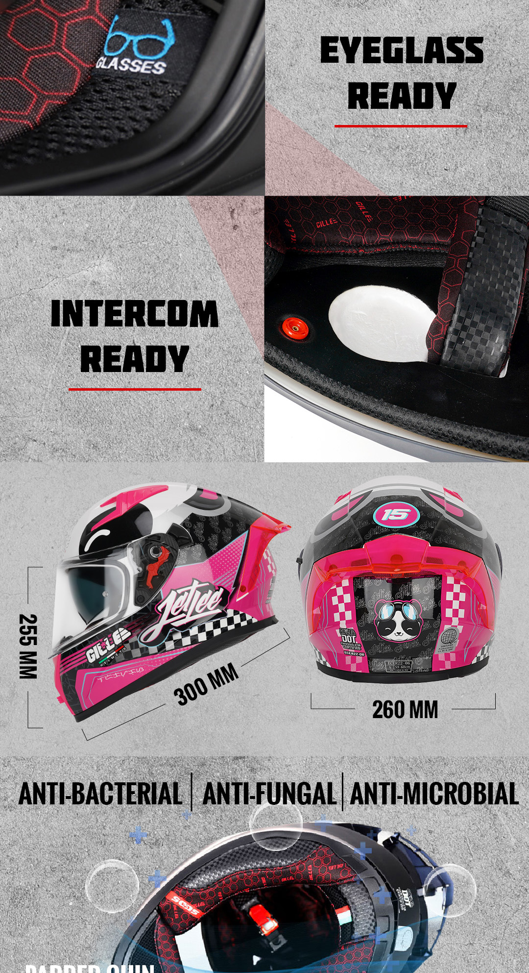 Gille Helmet 135 GTS V1 TORQUE Motorcycle Helmet Full Face Dual Visor ...