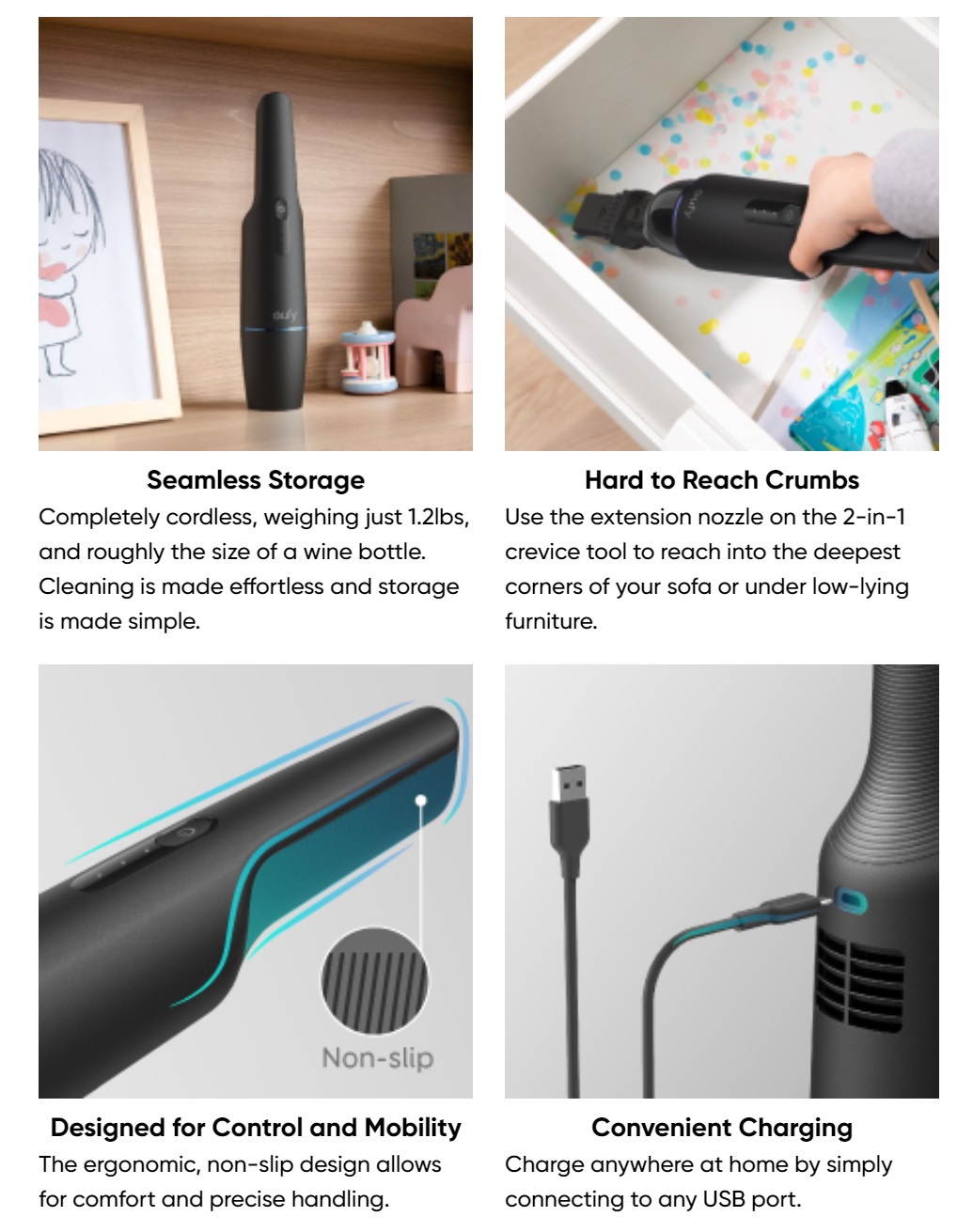 Eufy by Anker HomeVac H11 Cordless Handheld Vacuum Cleaner, 5500Pa ...