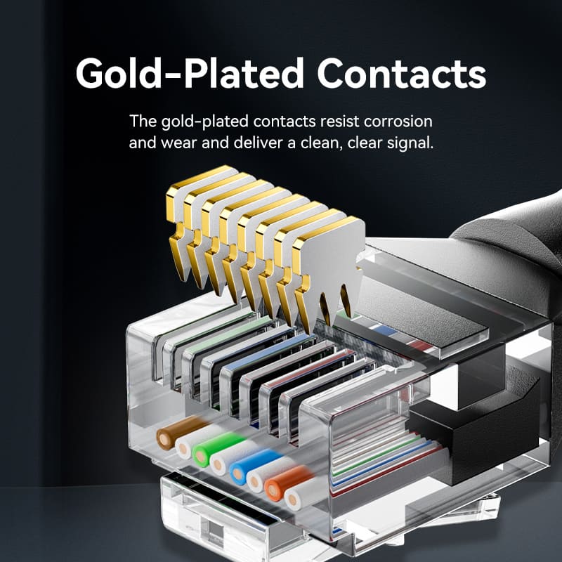 Vention Cat6A UTP 10Gbps High-Speed Ethernet Patch Cable with Right ...