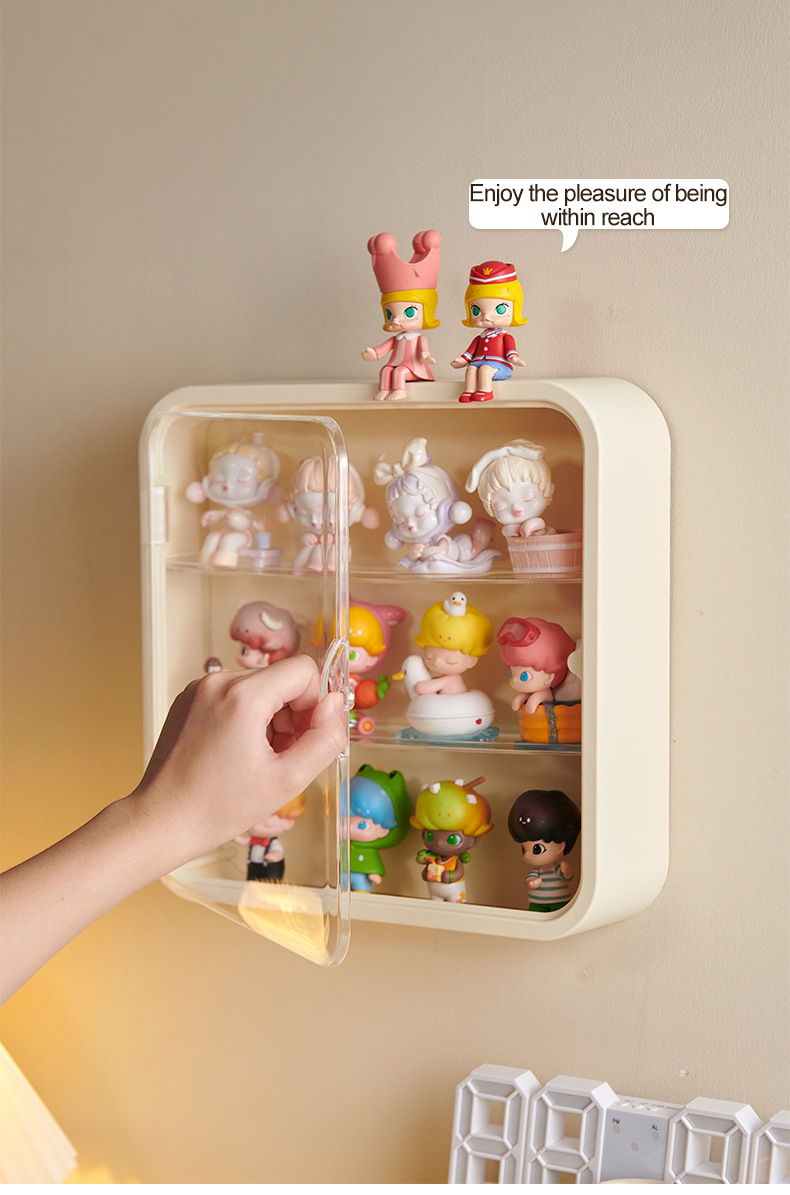 MC Wall-mounted Display Box Doll Blind Box Dust-Proof Storage Showcase ...