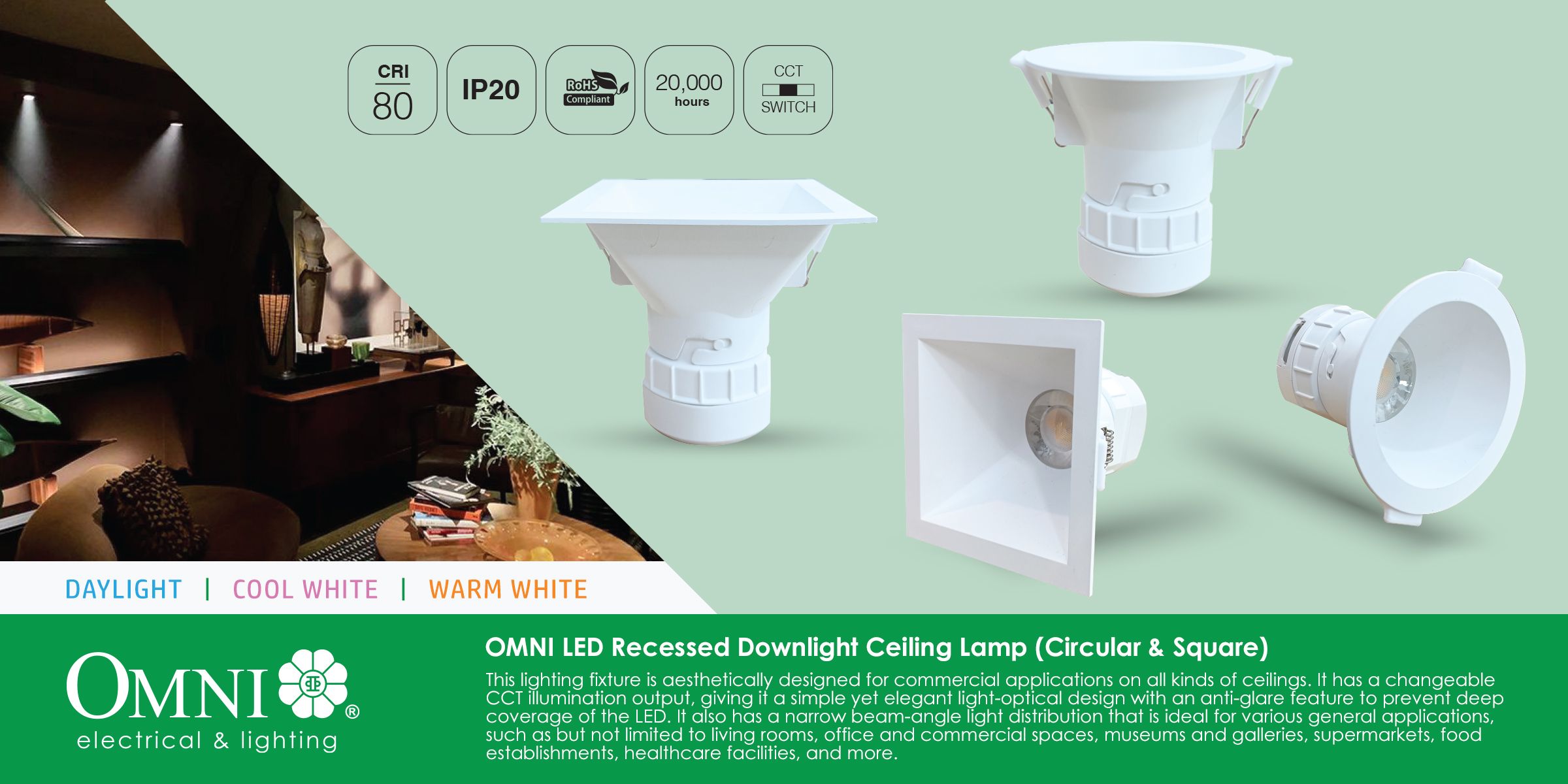 OMNI LED Downlight Ceiling Lamp - LLRC-38DR (CIRCULAR) | Shopee Philippines