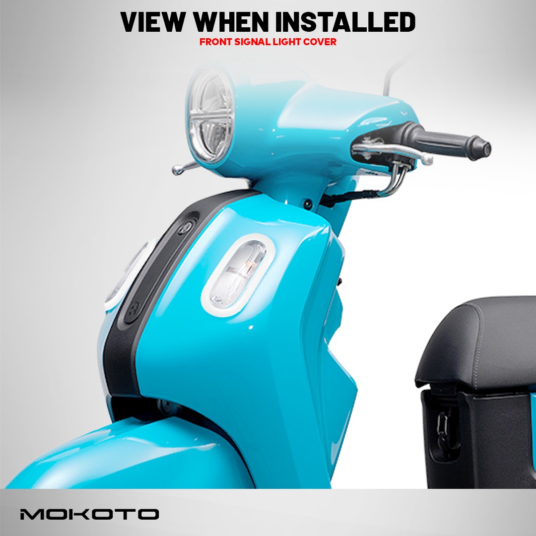 MOKOTO MIO FAZZIO FRONT TURN SIGNAL LIGHT COVER CARBON / WHITE / BLACK ...