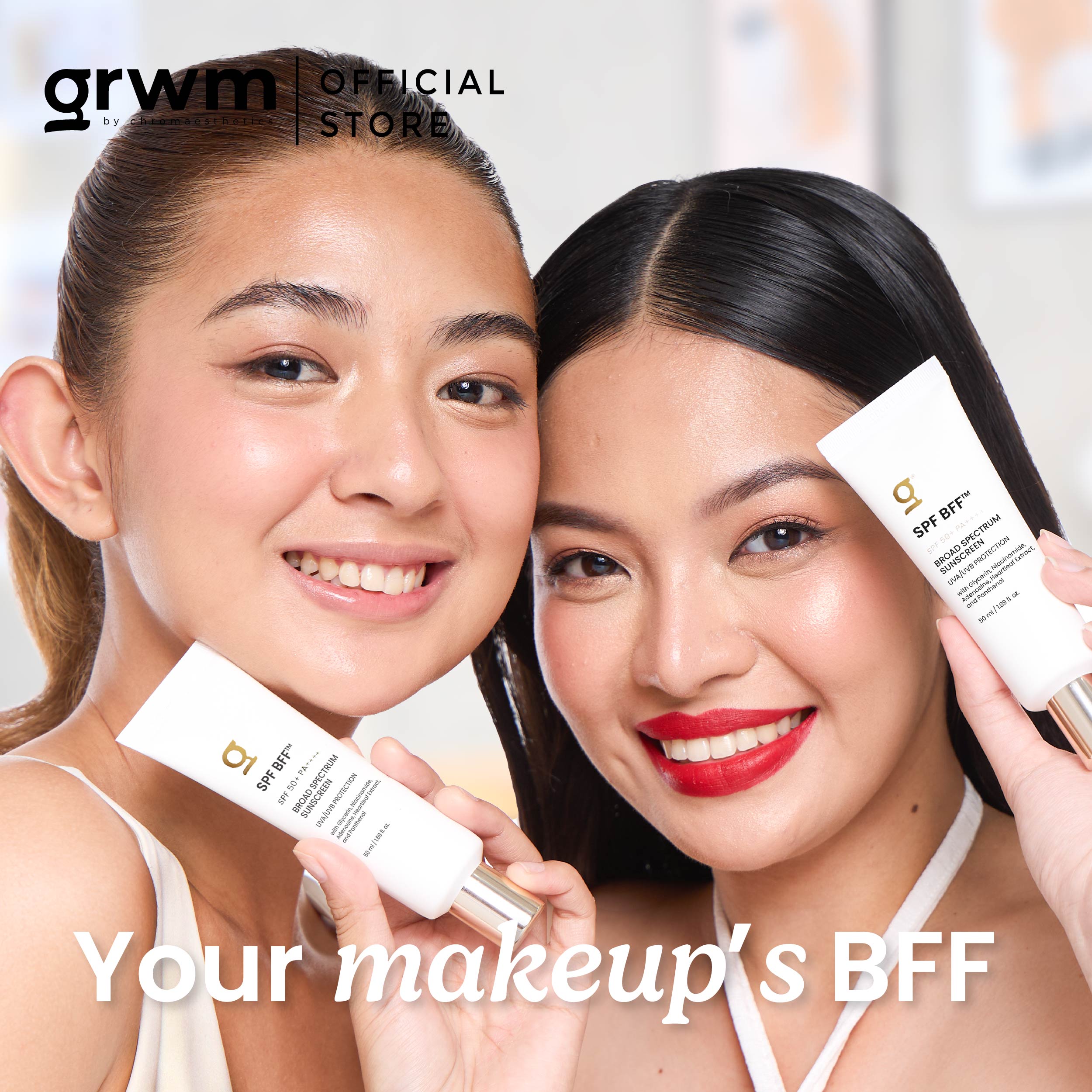 GRWM Cosmetics SPF BFF 50+ PA++++ Sunscreen (Expiry: 10/2026) | Shopee ...