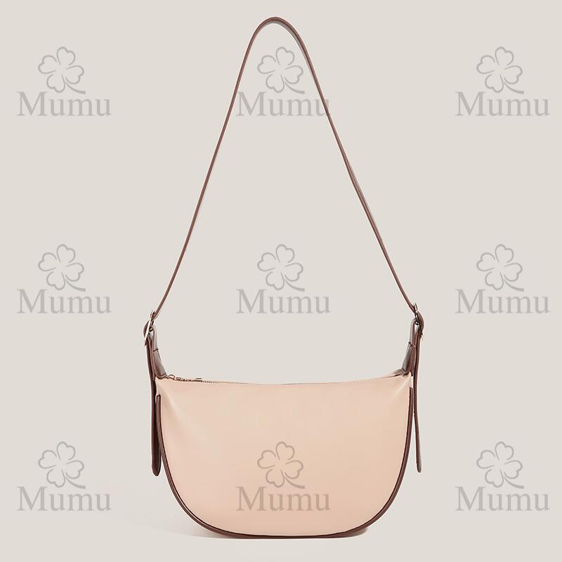 Mumu M235 High Quality Casual Leather Women Dumpling Bag Crescent Moon ...