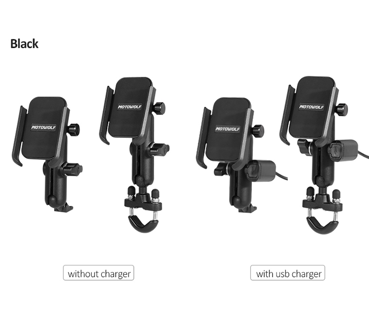 Motowolf Mobile Phone Holder V3 Handle/Mirror Mount Cellphone Holder ...