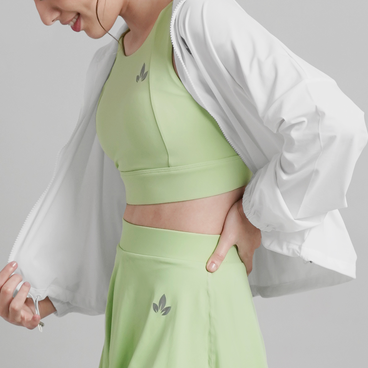 Lotus Activewear SPF 50+ UV Protection Pearl Cropped Parachute Jacket ...