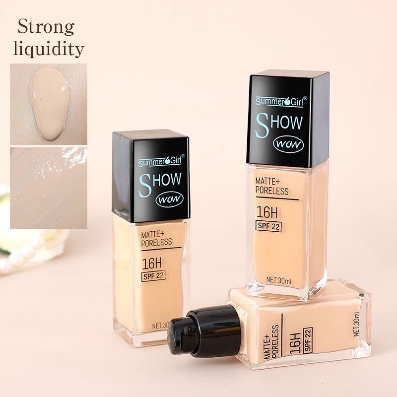 #CJXSHOP# Summer Girl Show Wow liquid foundation 30ML matte+ poreless ...