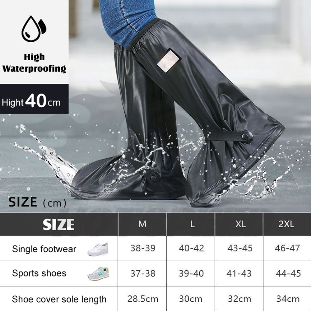 HOTSPEED Rain Boots Waterproof Shoe Cover For Women Men Thickened For ...