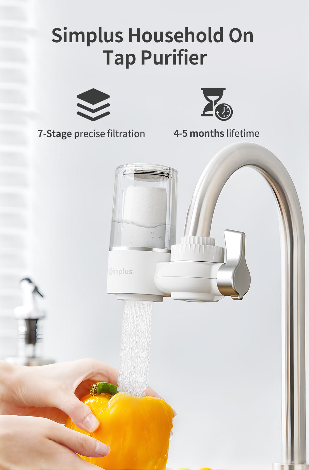 Simplus Water Purifier 7-Stage Filtration On Tap Water Purifier ...