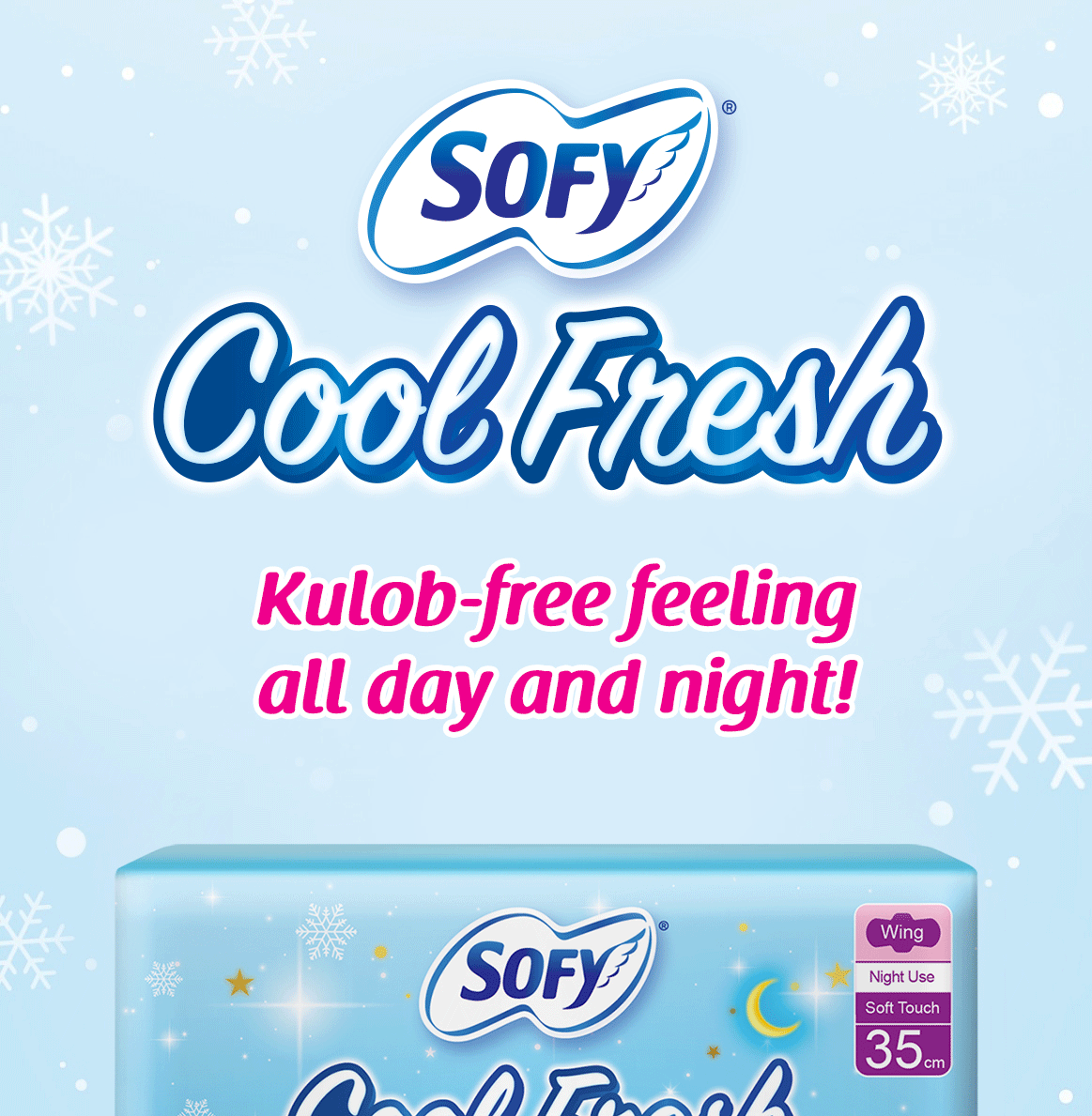 SOFY Cool Fresh Sanitary Napkin with Wing 35cm - 8 pcs | Shopee Philippines
