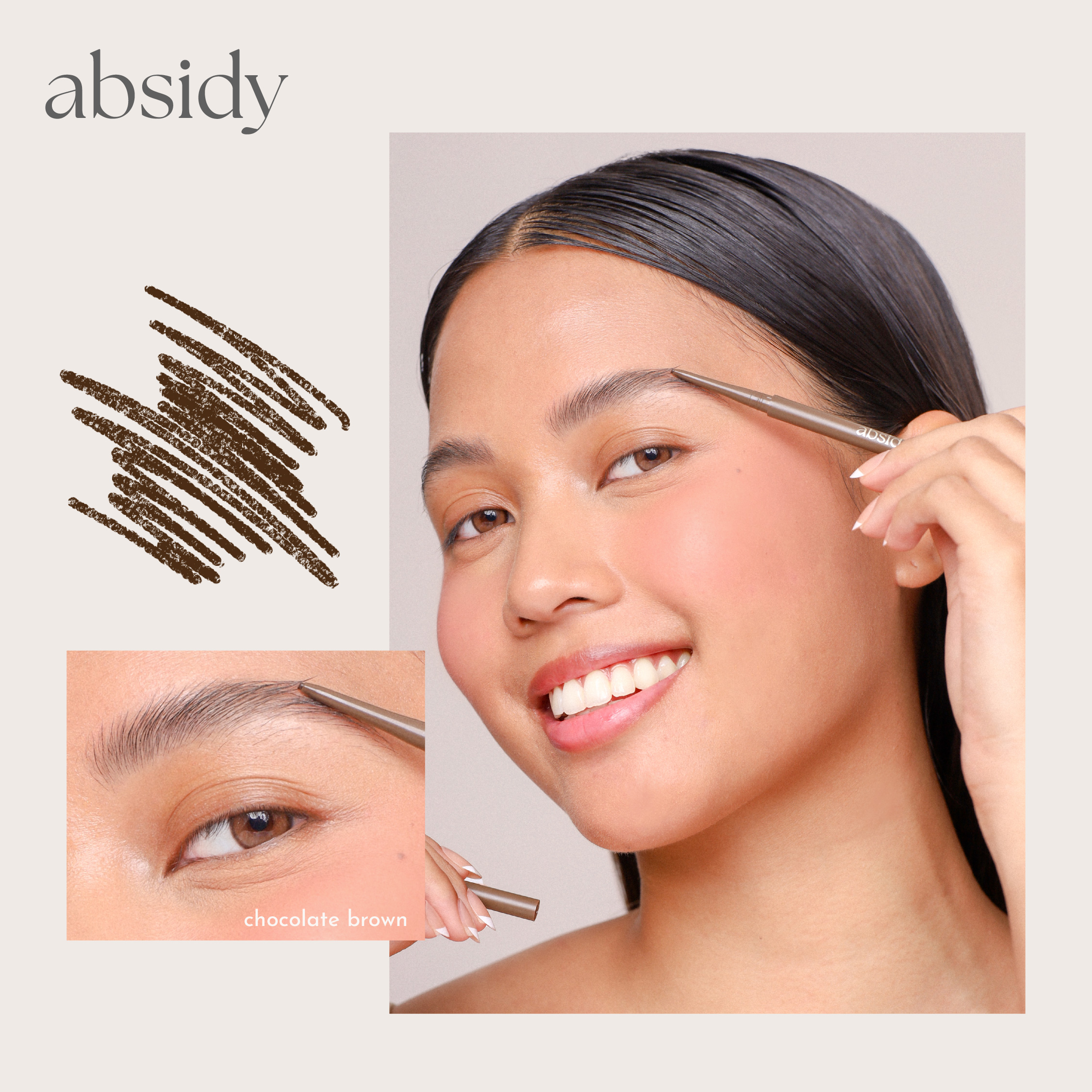 Absidy Shape & Define Eyebrow Pencil w/Spoolie + FREE Refill | Shopee ...